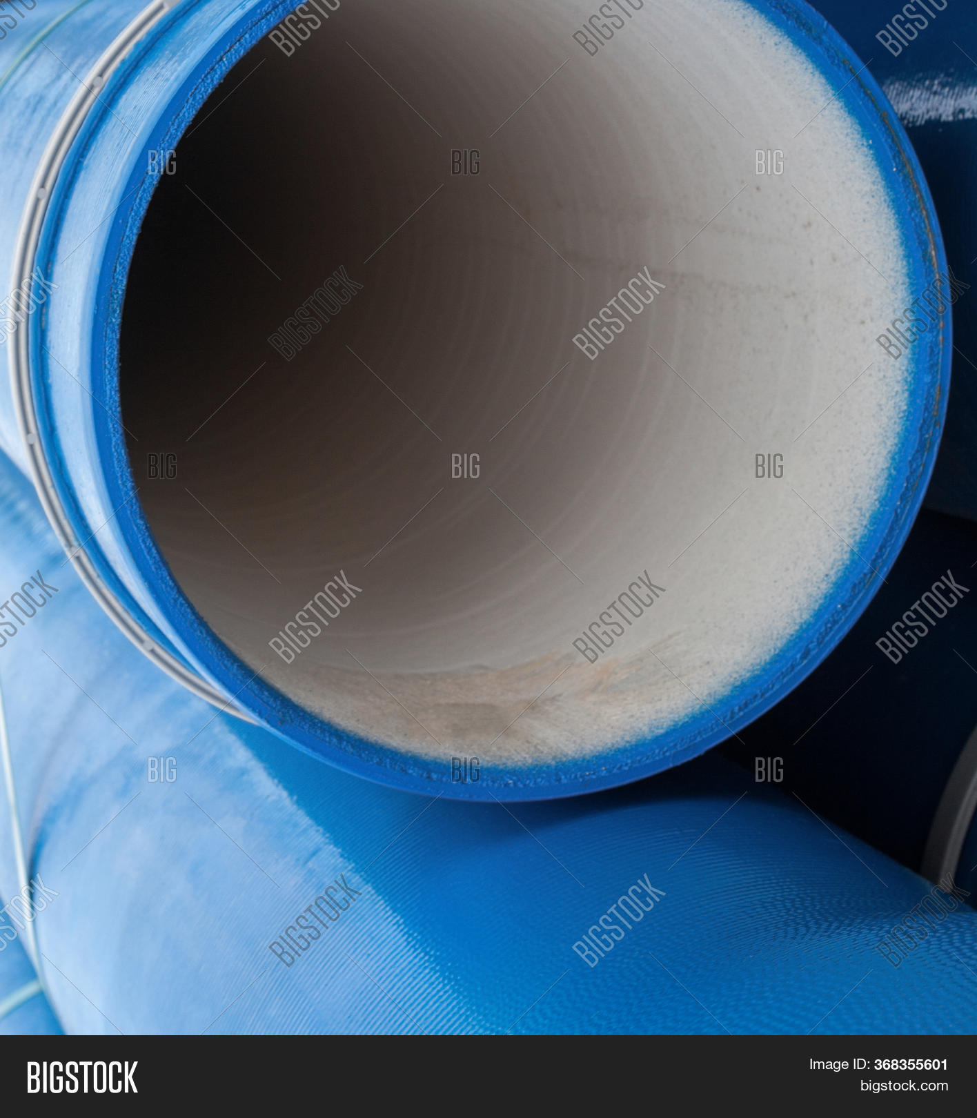 Stack New Blue Pipes ( Image & Photo (Free Trial) | Bigstock