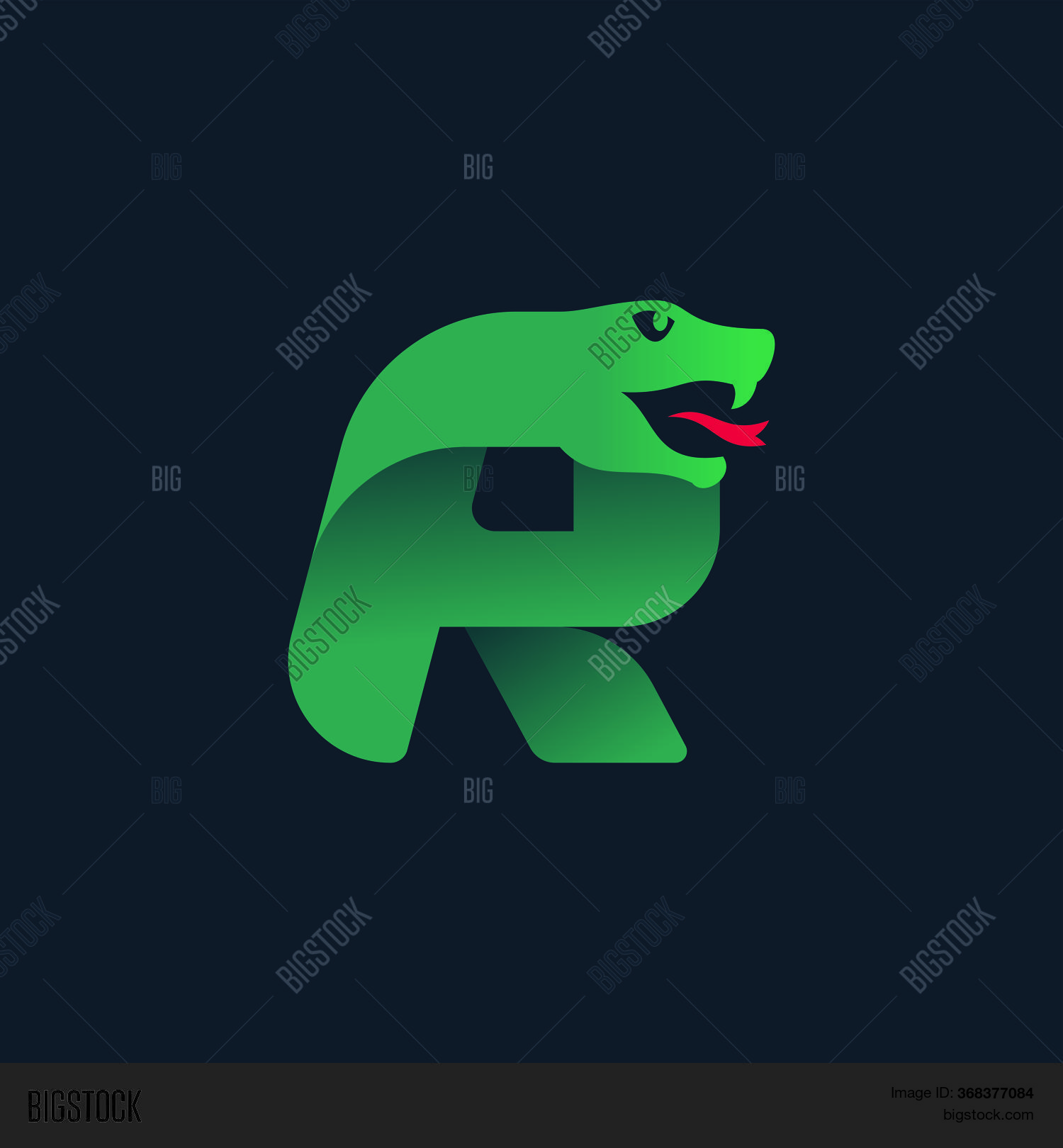 R Letter Logo Snake Vector & Photo (Free Trial) | Bigstock