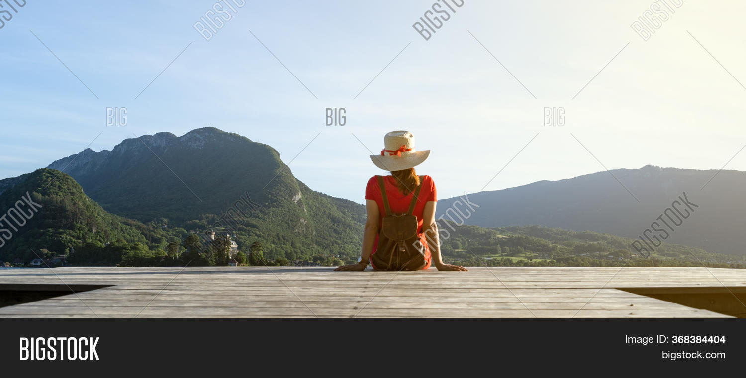 Girl Stalk Hat On Red Image & Photo (Free Trial) | Bigstock