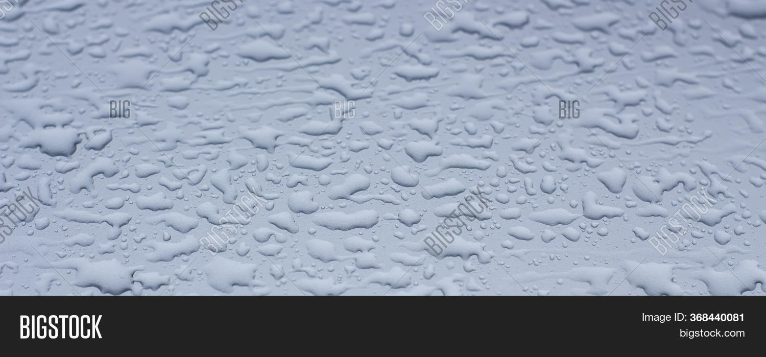 Raindrops On Gray Image & Photo (Free Trial) | Bigstock