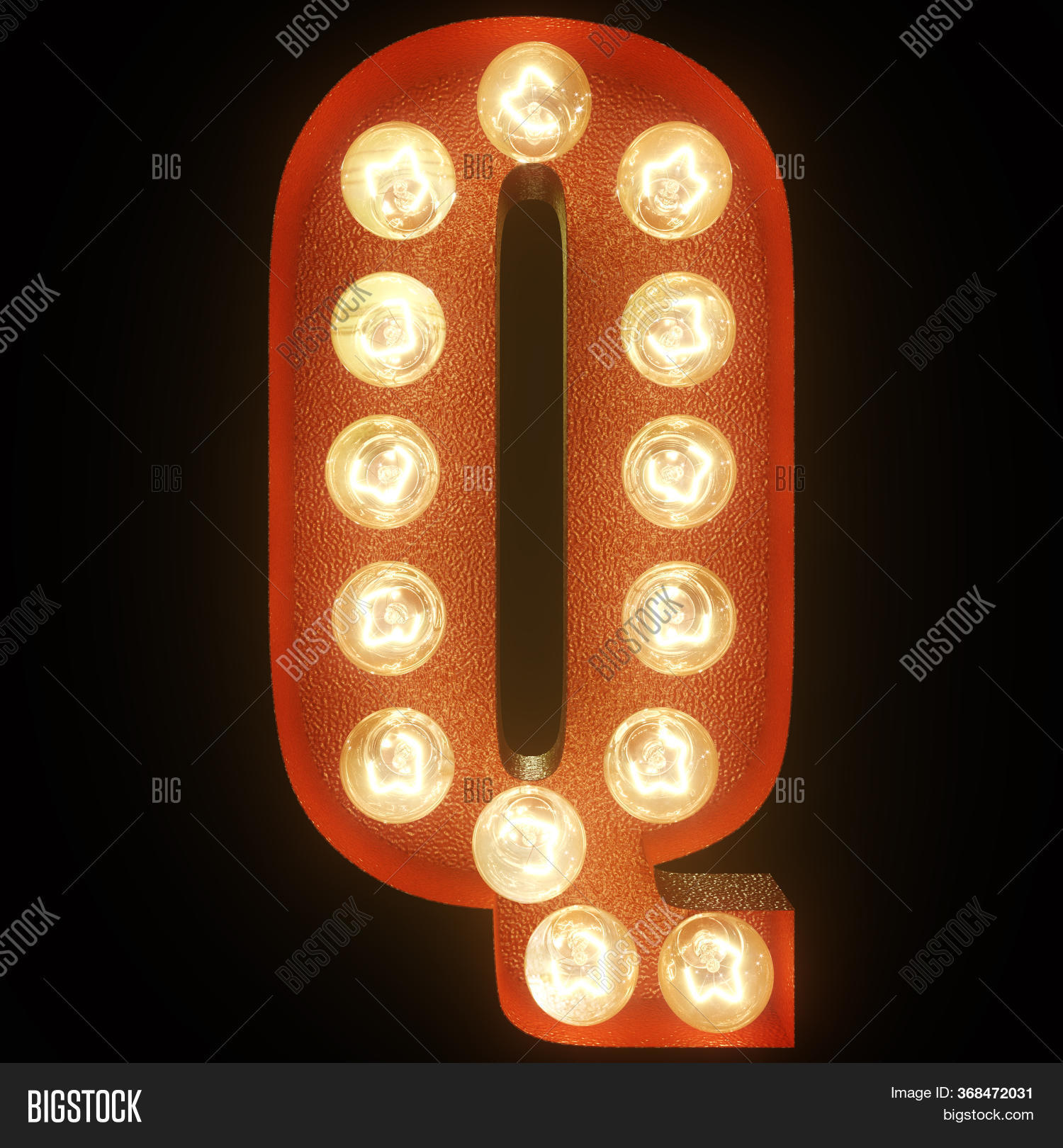 Luminous Letter Q. Box Image & Photo (Free Trial) | Bigstock