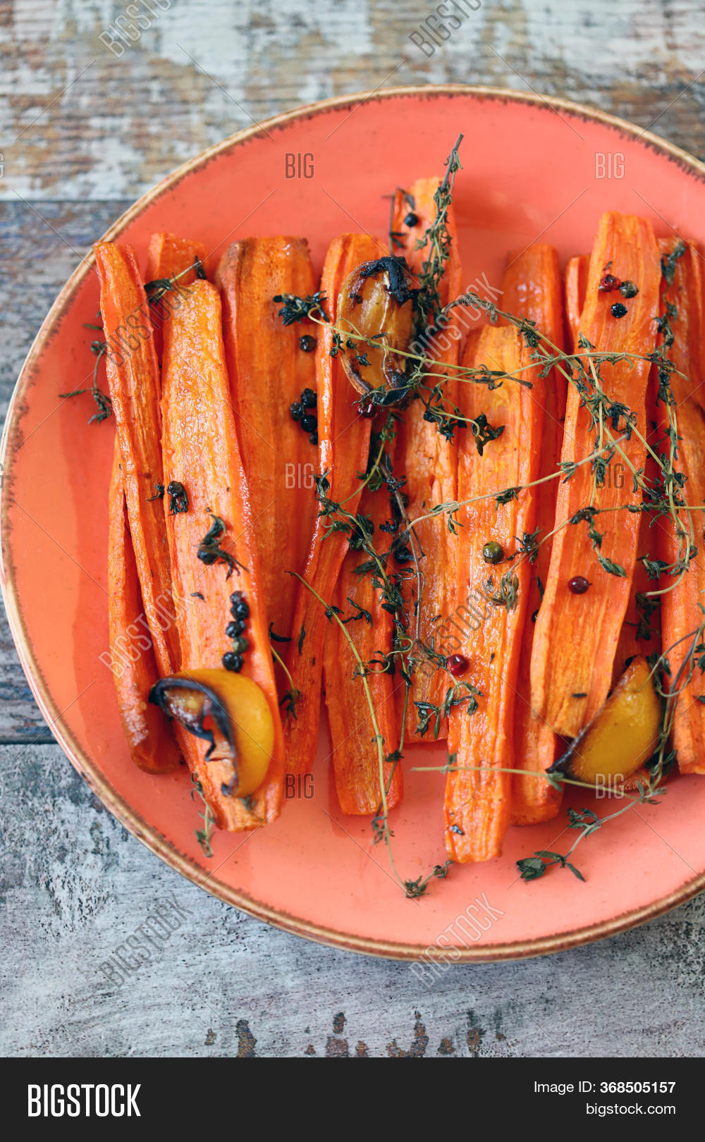 Plate Baked Carrots. Image & Photo (Free Trial) | Bigstock