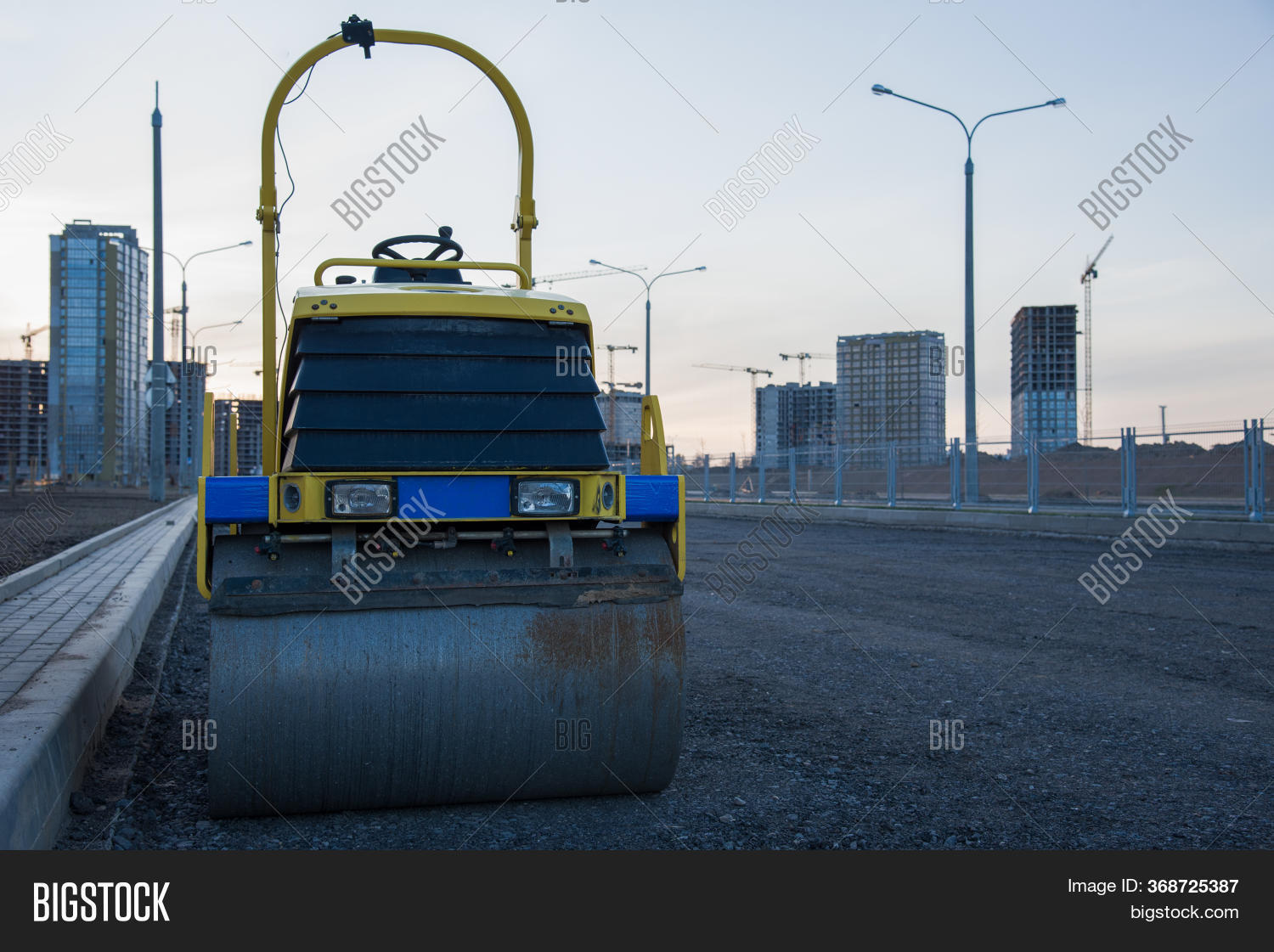 Paving Roller Machine Image & Photo (Free Trial) | Bigstock