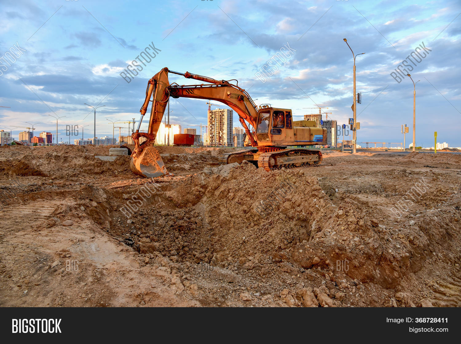 Excavator During Image & Photo (Free Trial) | Bigstock