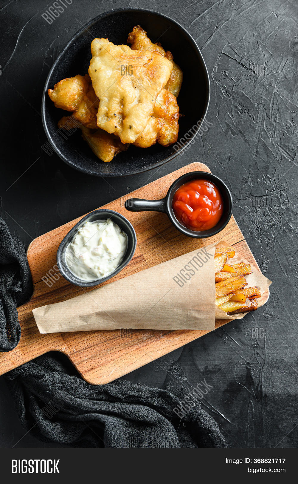 Fish Chips Paper Cone Image & Photo (Free Trial) | Bigstock