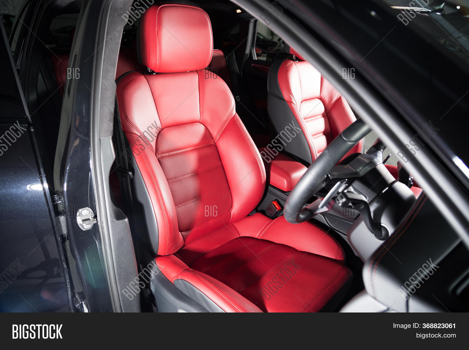 Shot Red Leather Seats Image & Photo (Free Trial) | Bigstock