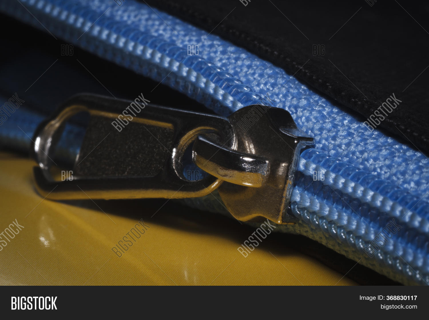 Close- Blue Zipper On Image & Photo (Free Trial) | Bigstock