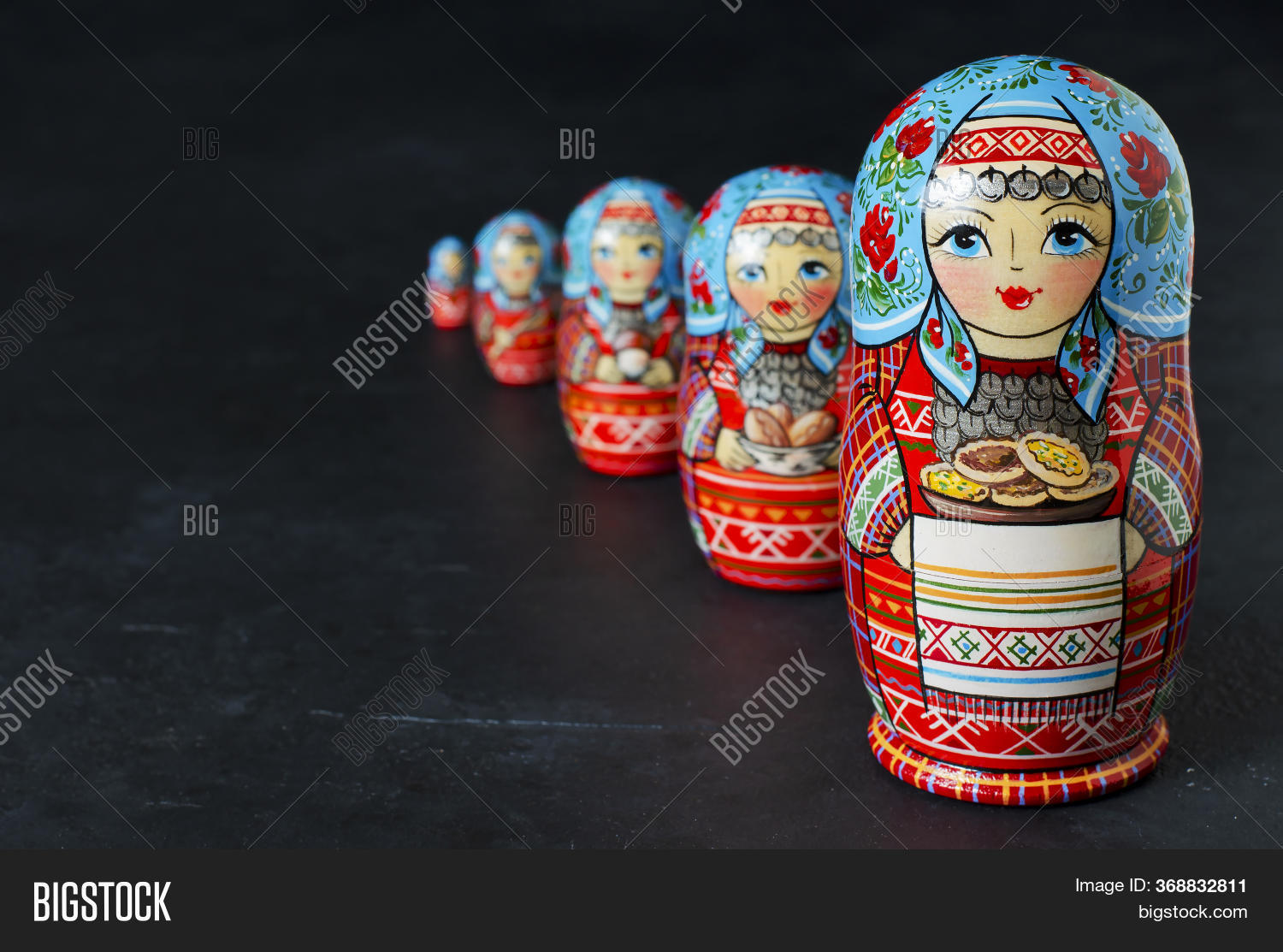 Five Red Matryoshka. Image & Photo (Free Trial) | Bigstock