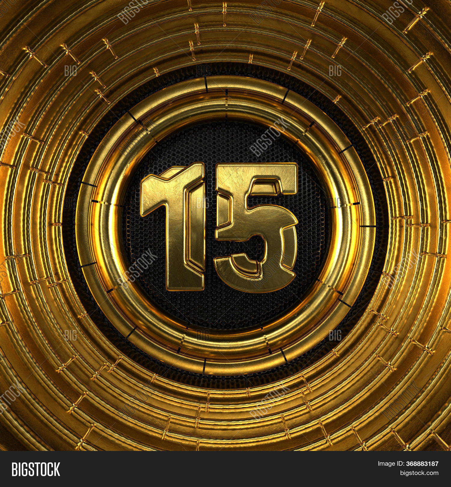 Gold Number 15 (number Image & Photo (Free Trial) | Bigstock