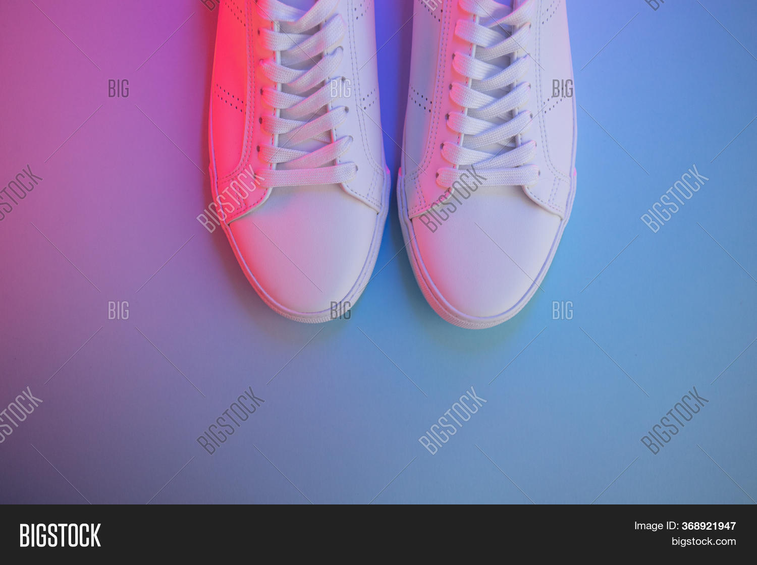 Pair Sneakers On Color Image & Photo (Free Trial) | Bigstock