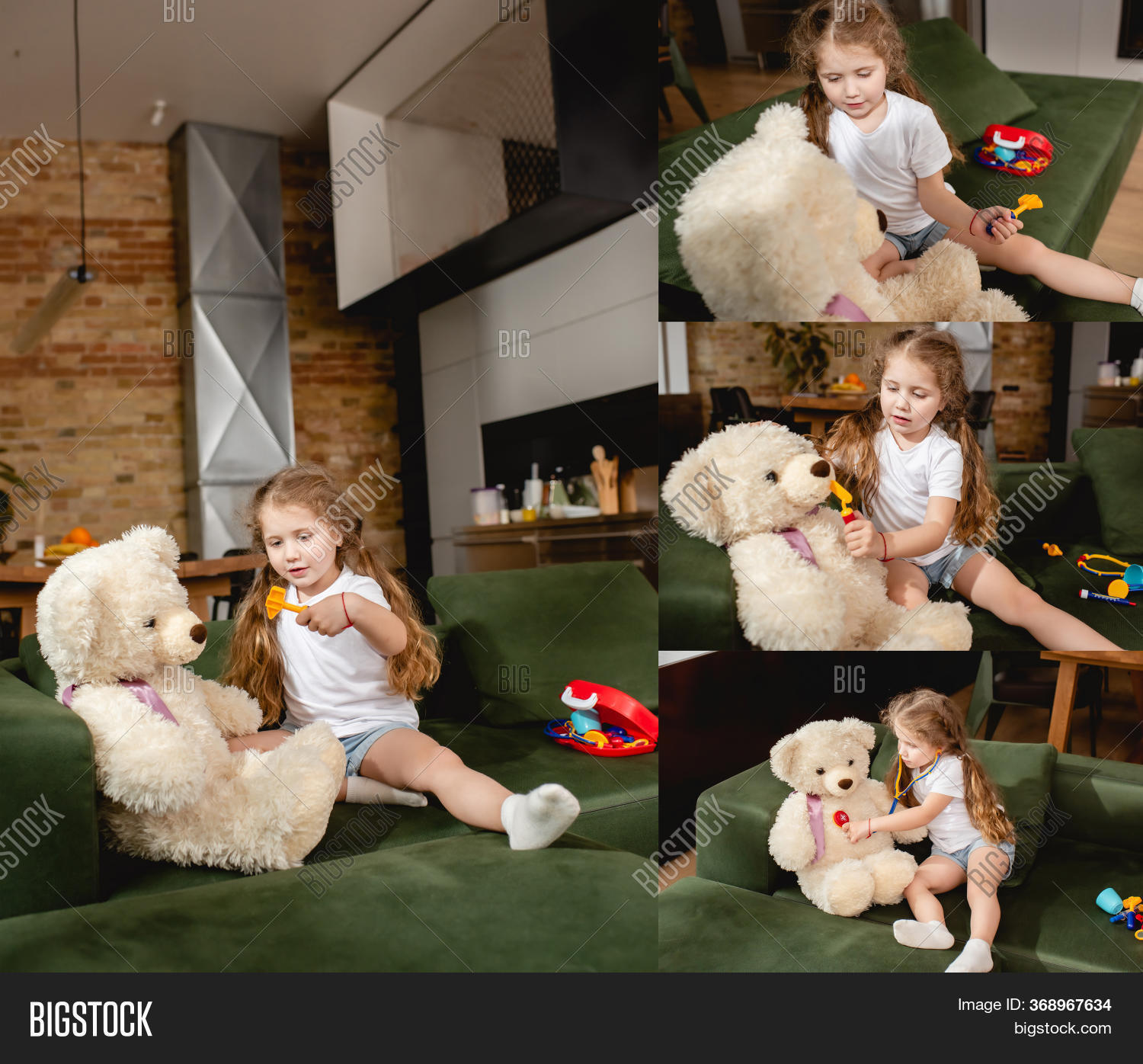 Cute Kid Playing Teddy Image & Photo (Free Trial) | Bigstock