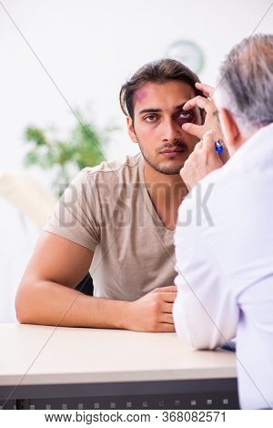 Young Face Injured Man Image & Photo (Free Trial) | Bigstock