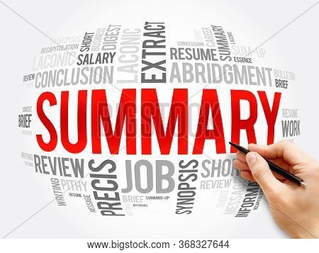 Summary Word Cloud Image & Photo (Free Trial) | Bigstock