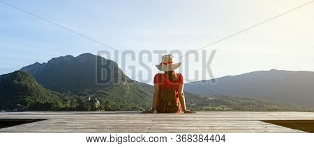 Girl Stalk Hat On Red Image & Photo (Free Trial) | Bigstock