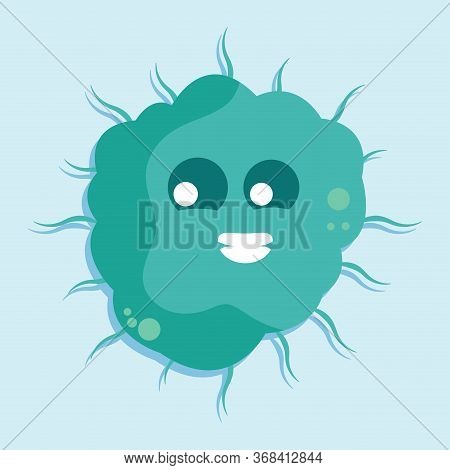 Happy Virus Cartoon Vector & Photo (Free Trial) | Bigstock