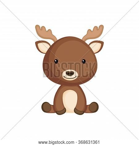 Cute Little Moose Vector & Photo (Free Trial) | Bigstock