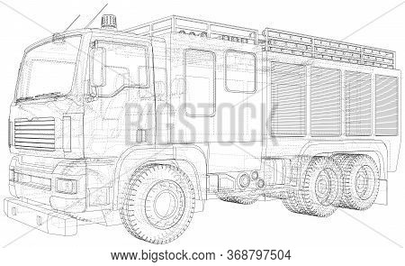 Fire Engine Vector. Vector & Photo (Free Trial) | Bigstock
