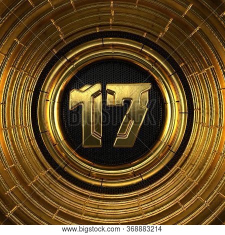 Gold Number 17 (number Image & Photo (Free Trial) | Bigstock