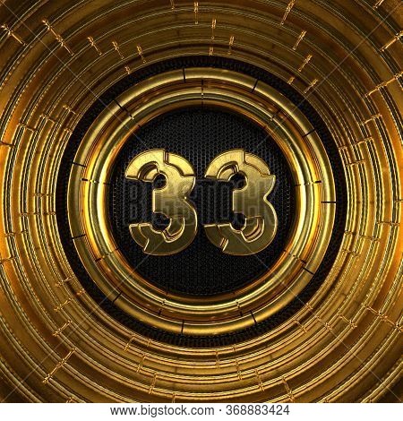 Gold Number 33 (number Image & Photo (Free Trial) | Bigstock