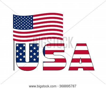 3d Usa Text American Vector & Photo (Free Trial) | Bigstock