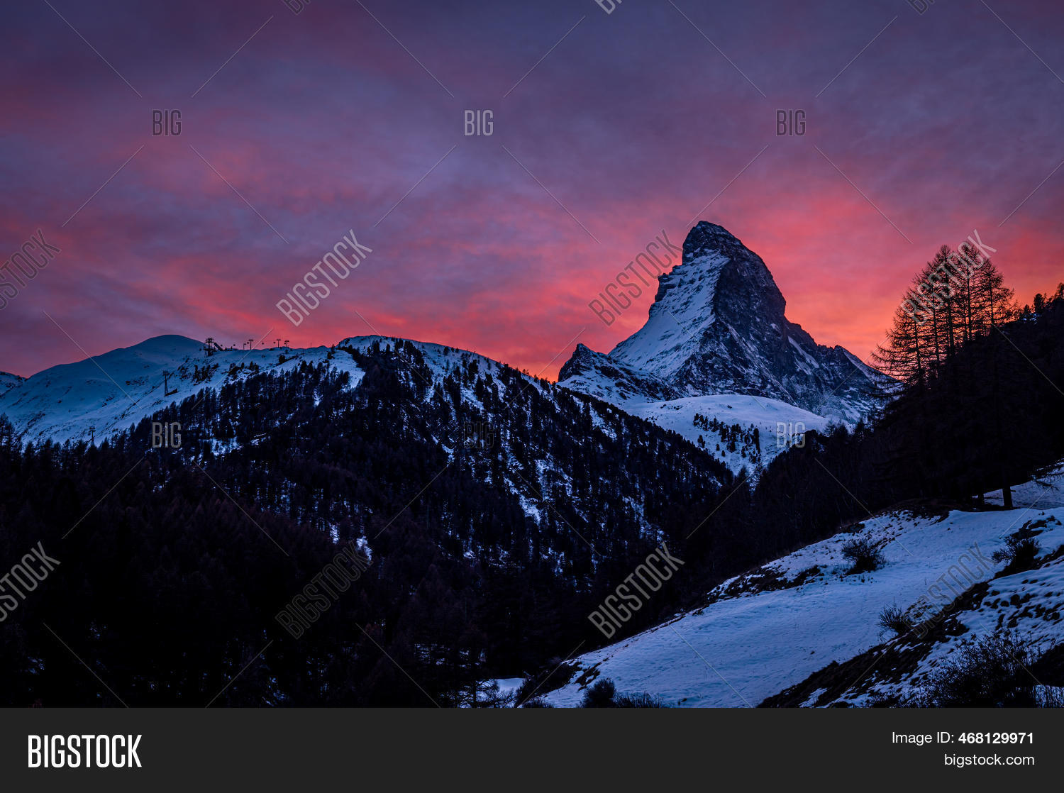 Sunset Over Mountains Image & Photo (Free Trial) | Bigstock