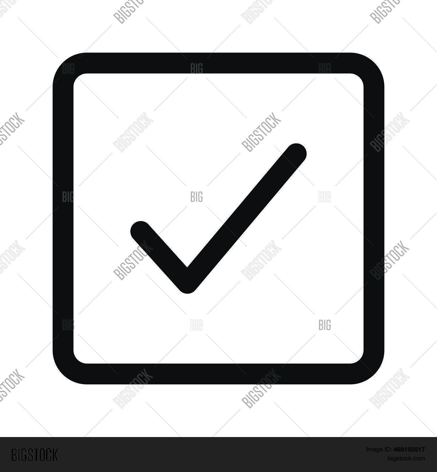 Checkbox Icon Line Vector & Photo (Free Trial) | Bigstock