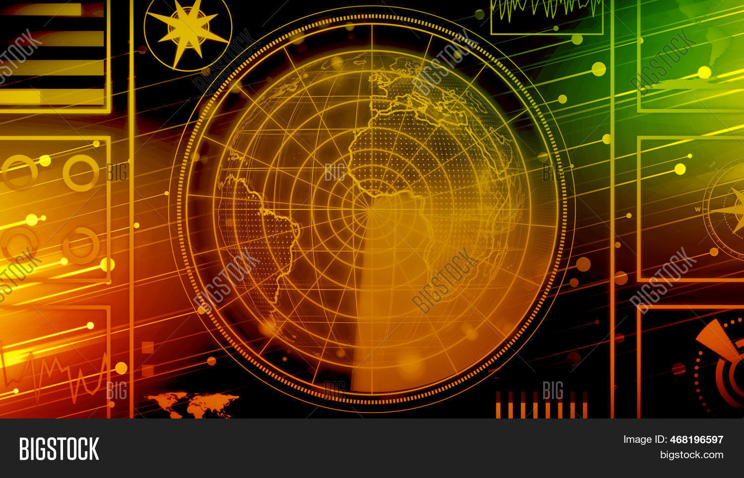 Techy Earth Map Image & Photo (Free Trial) | Bigstock