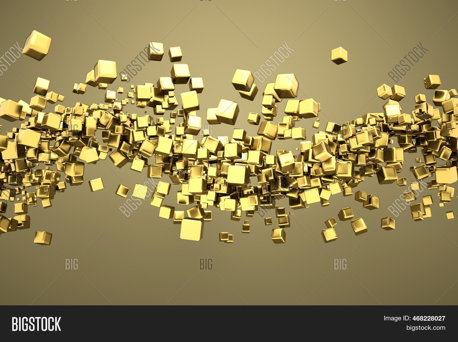 3d Golden Box Wave Image & Photo (Free Trial) | Bigstock