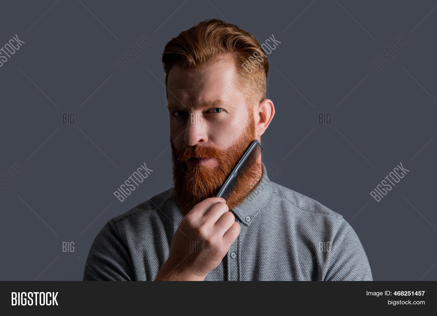 Handsome Man Combing Image & Photo (Free Trial) | Bigstock