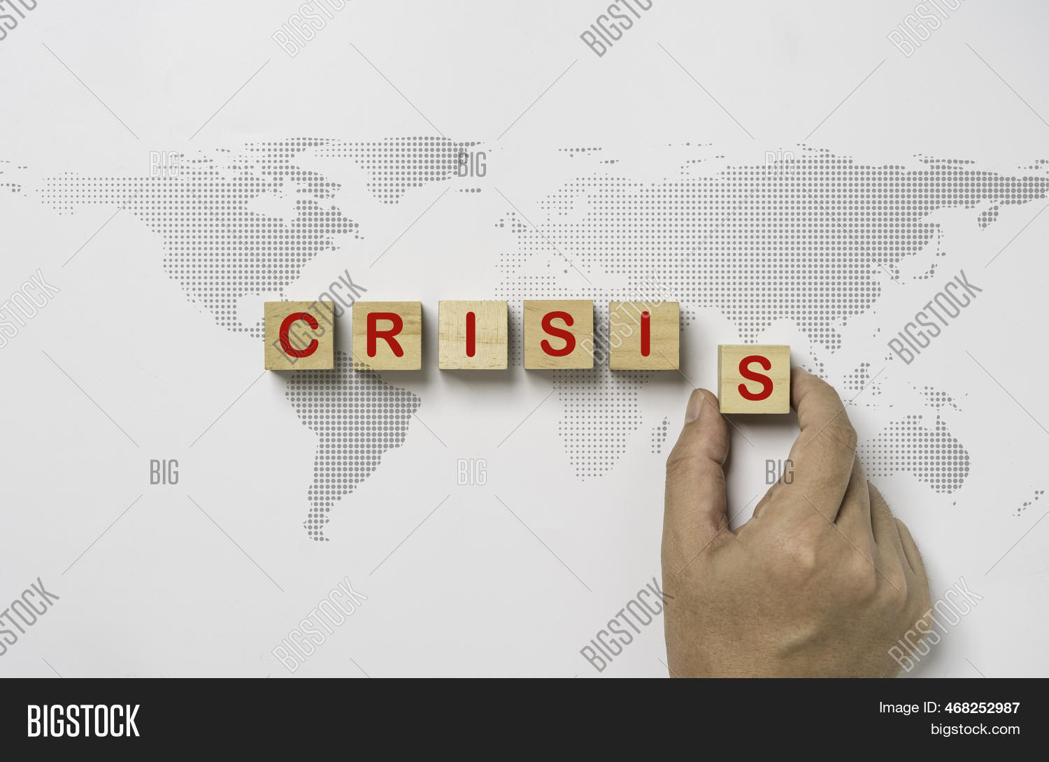 Hand Arrang Red Crisis Image & Photo (Free Trial) | Bigstock