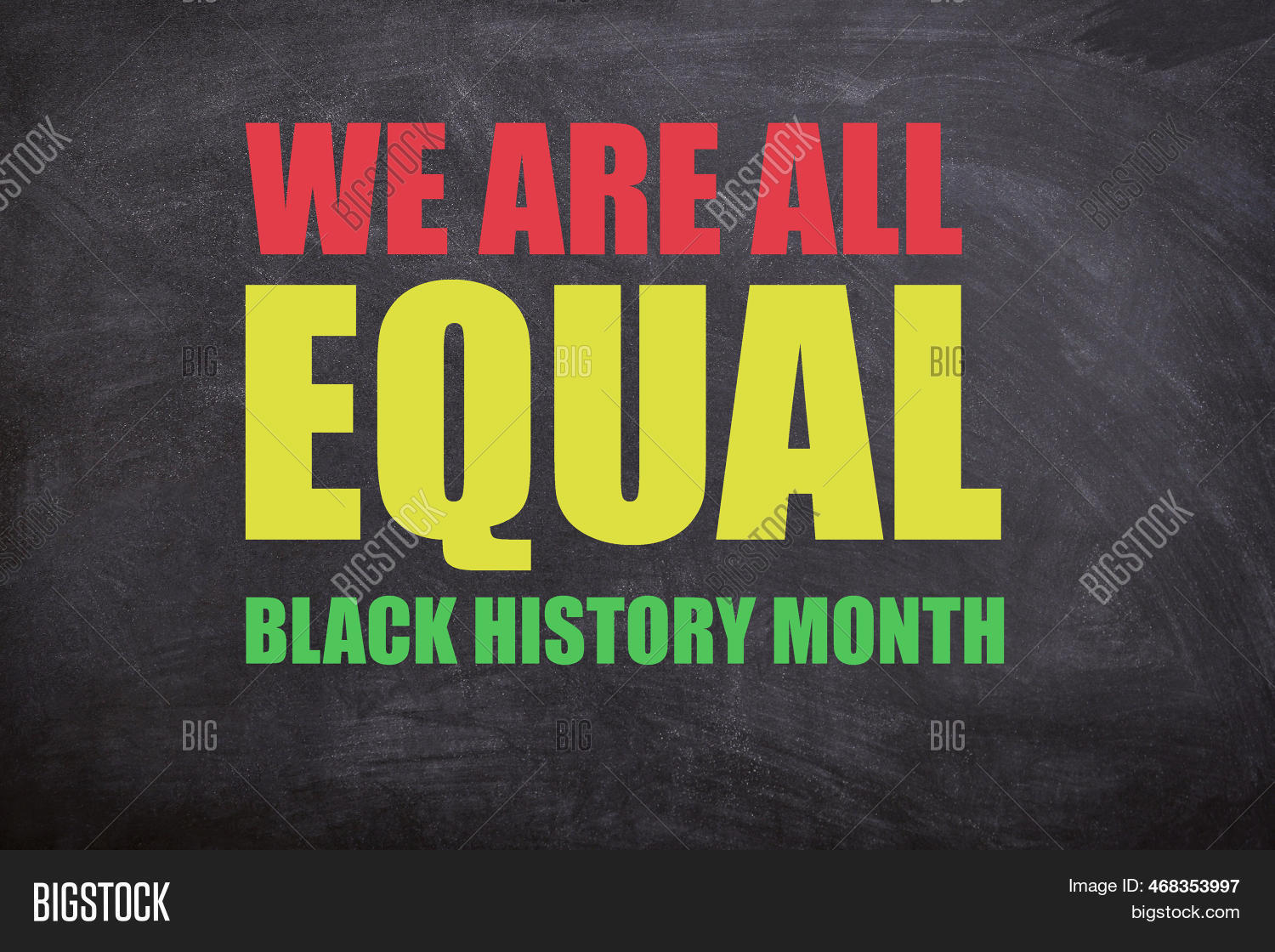 Imagen y foto We All Equal Black (prueba gratis) | Bigstock