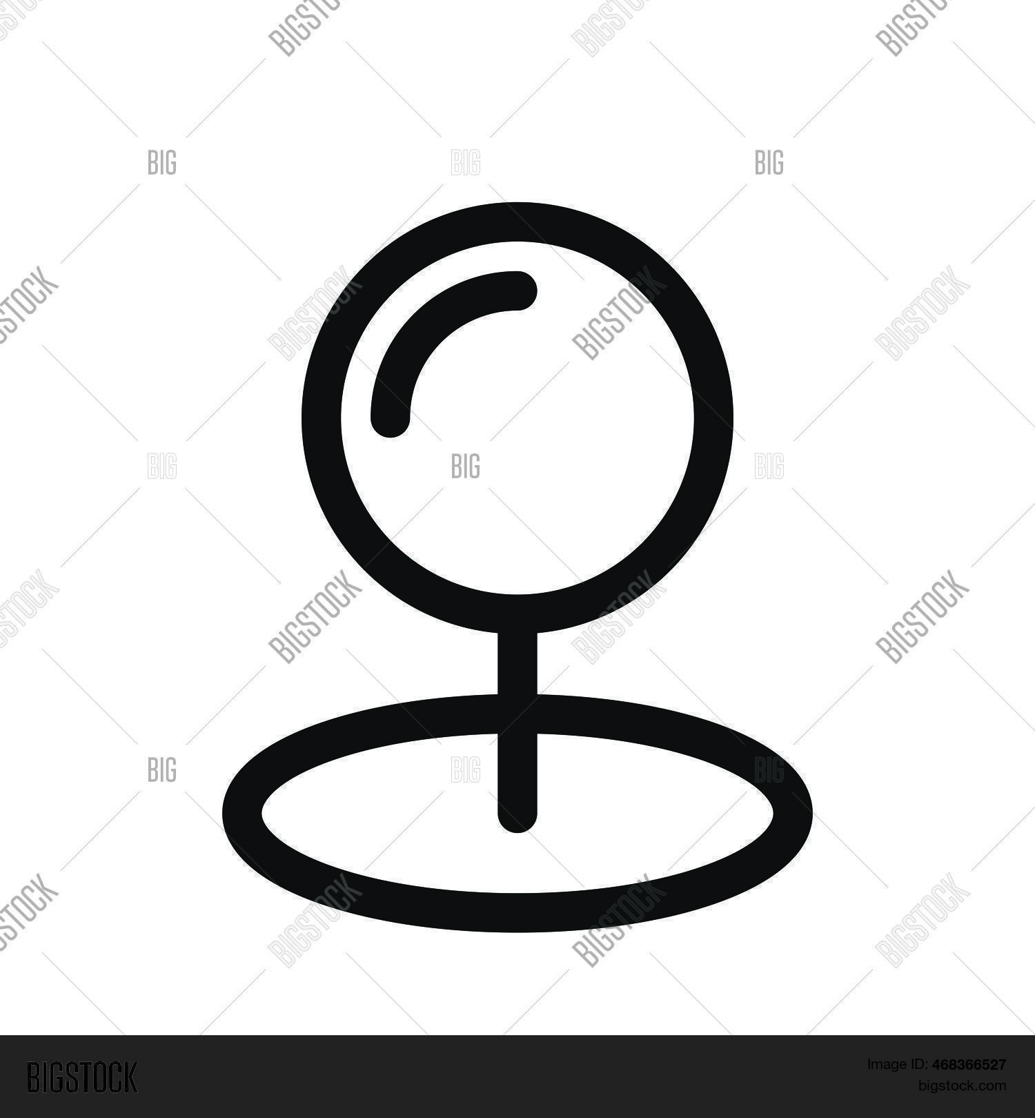 Map Pin Icon Line Vector & Photo (Free Trial) | Bigstock