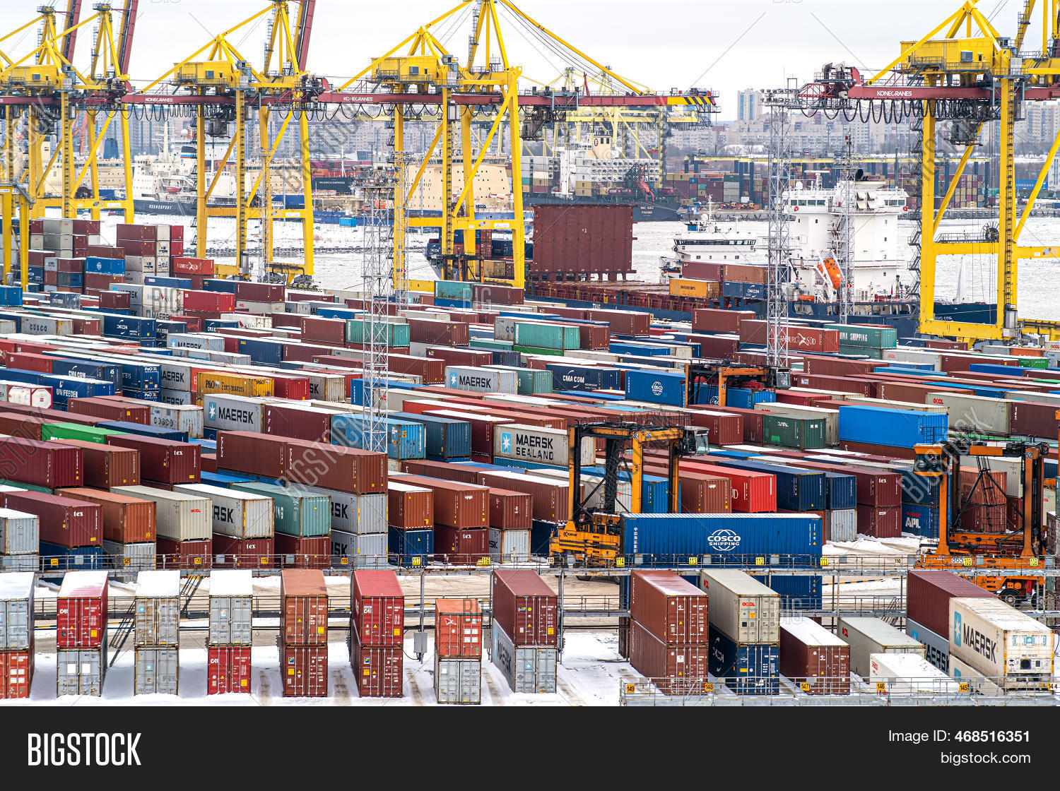 Port Stacks Containers Image & Photo (Free Trial) | Bigstock