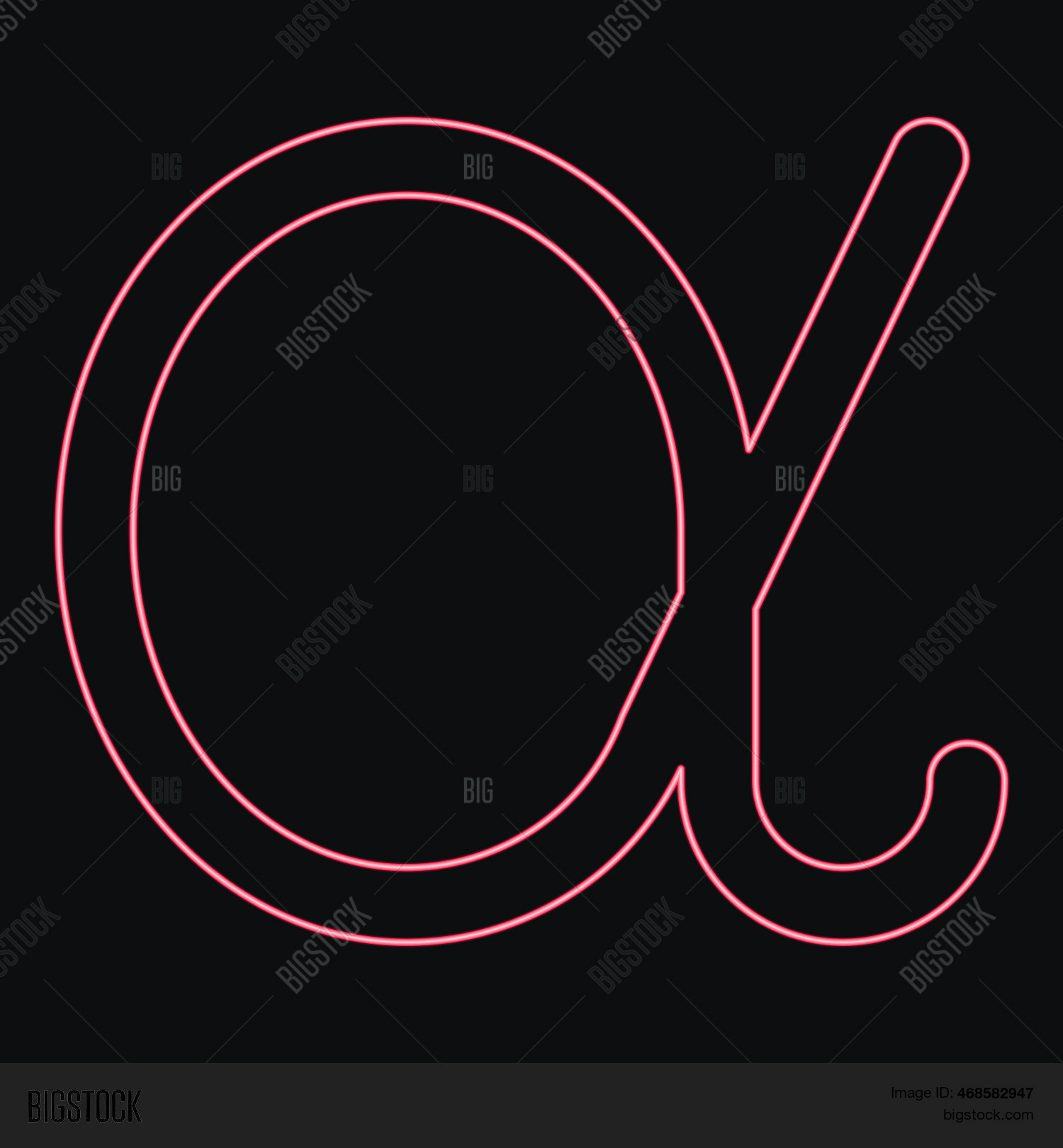 Neon Alpha Greek Vector & Photo (Free Trial) | Bigstock