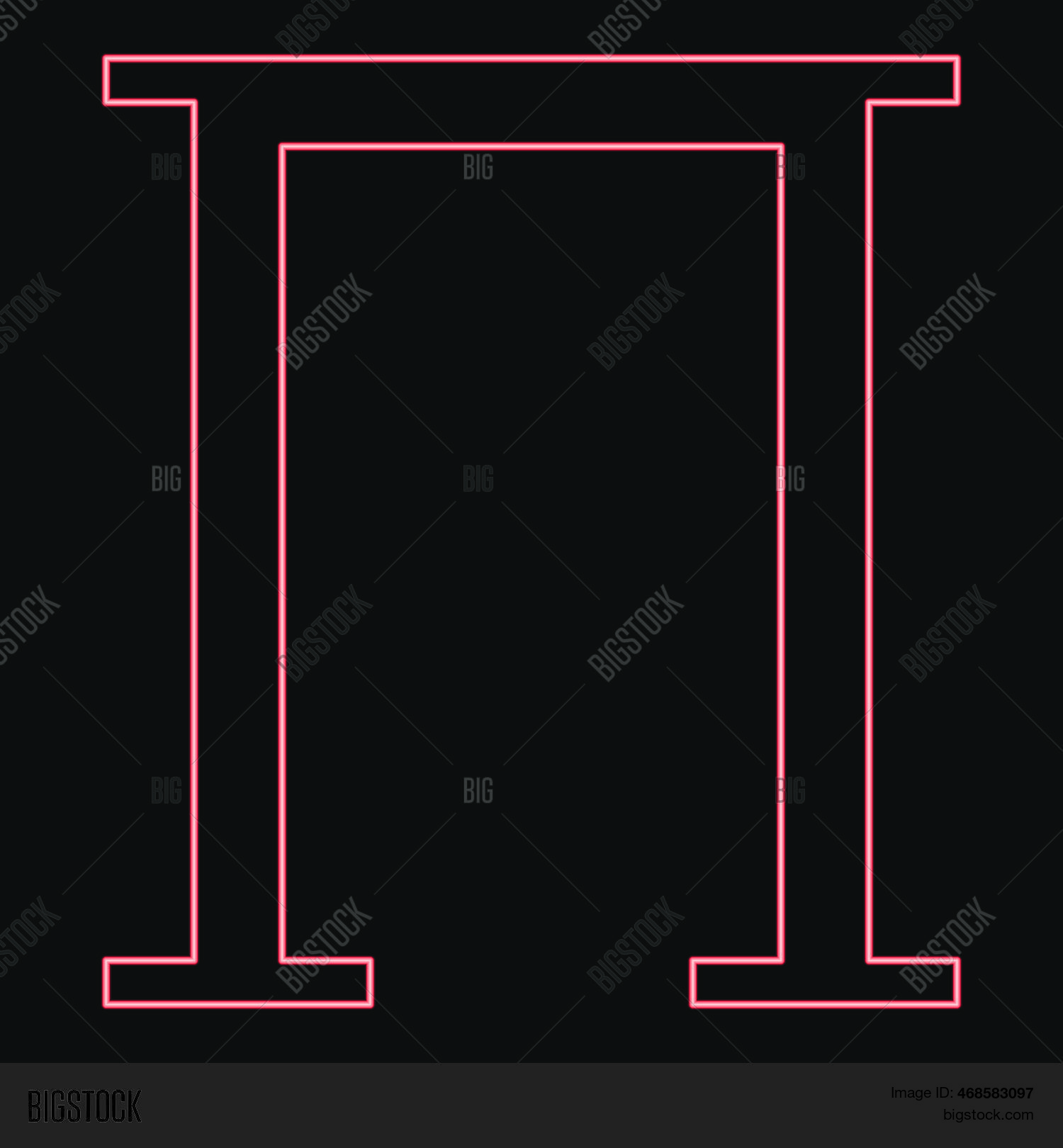 Neon Pi Greek Symbol Vector & Photo (Free Trial) | Bigstock