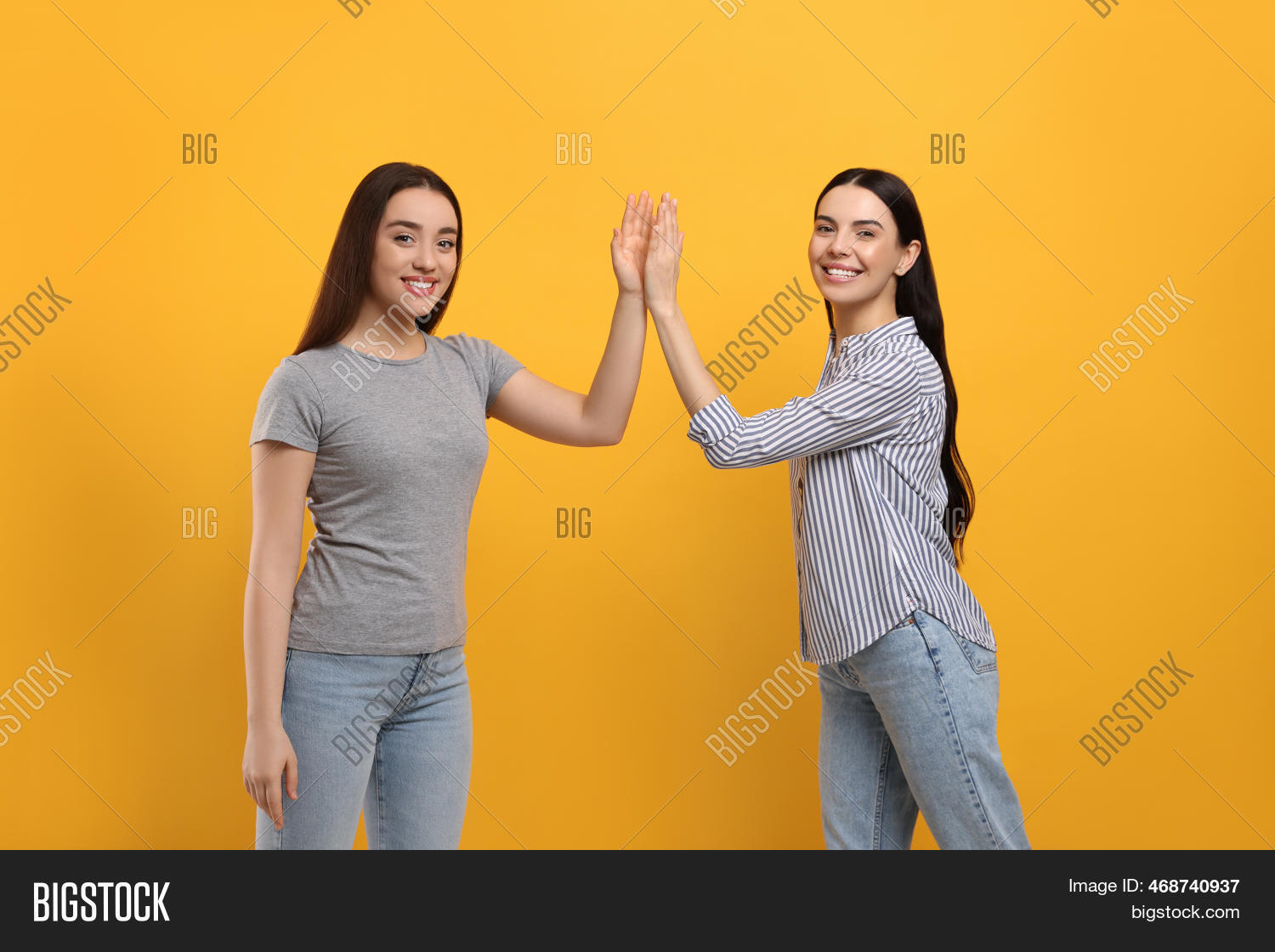 Women Giving High Five Image & Photo (Free Trial) | Bigstock