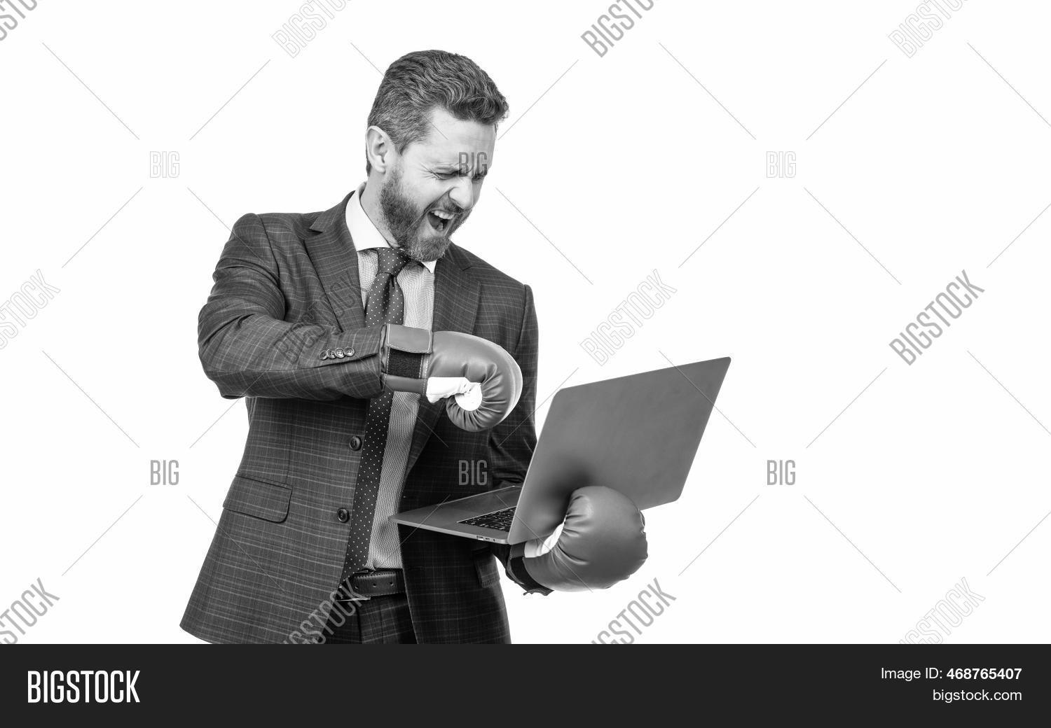 Man Boss Punch Laptop Image & Photo (Free Trial) | Bigstock