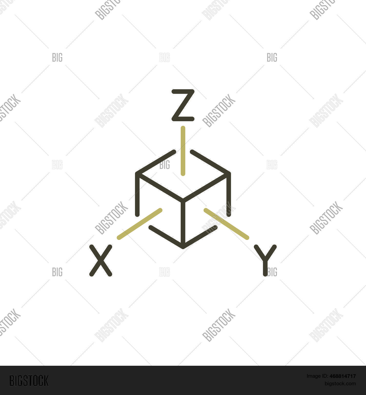 X Y Z Axis Cube Vector & Photo (Free Trial) | Bigstock