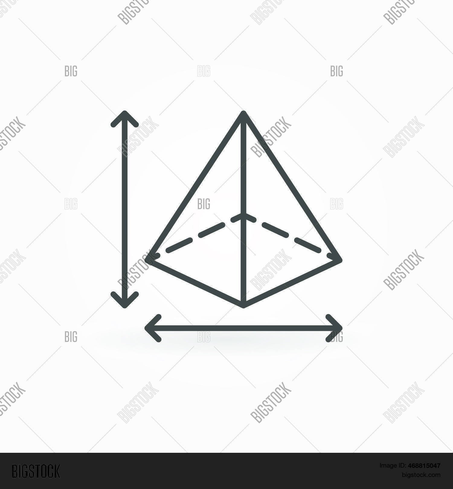 Pyramid Dimensions Vector & Photo (Free Trial) | Bigstock