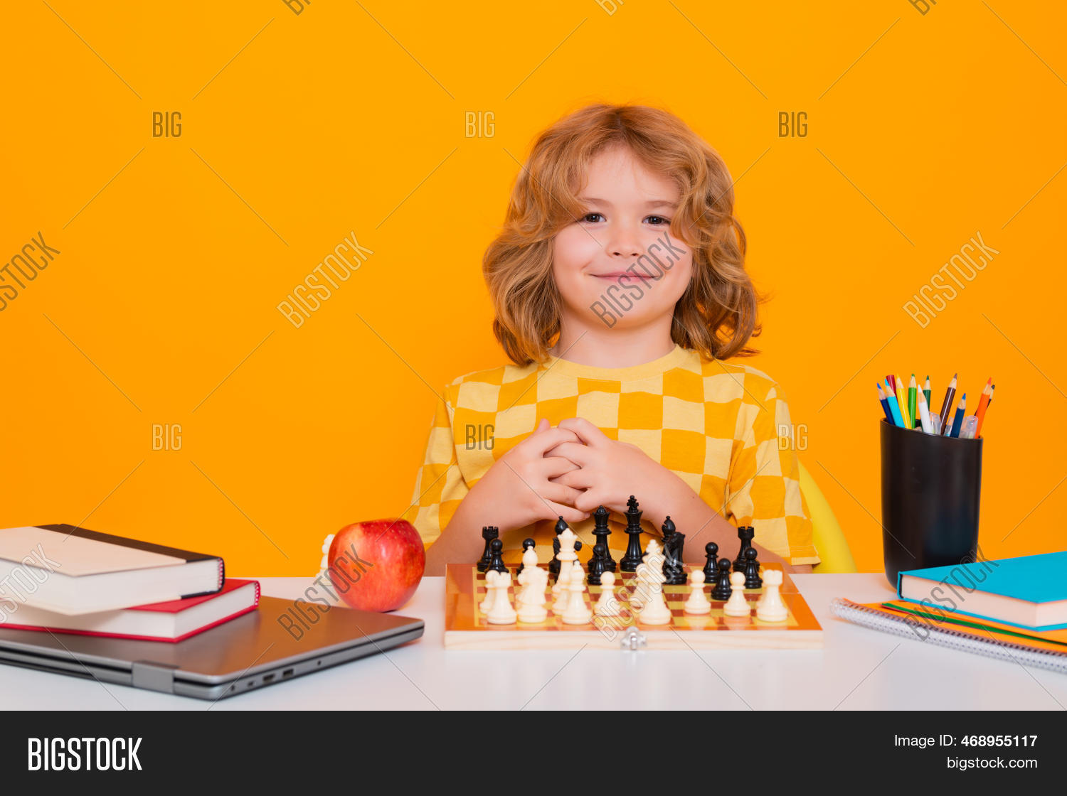 Child Play Chess On Image & Photo (Free Trial) | Bigstock