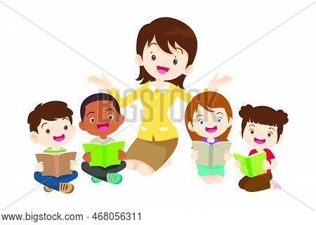 Happy Children Vector & Photo (Free Trial) | Bigstock
