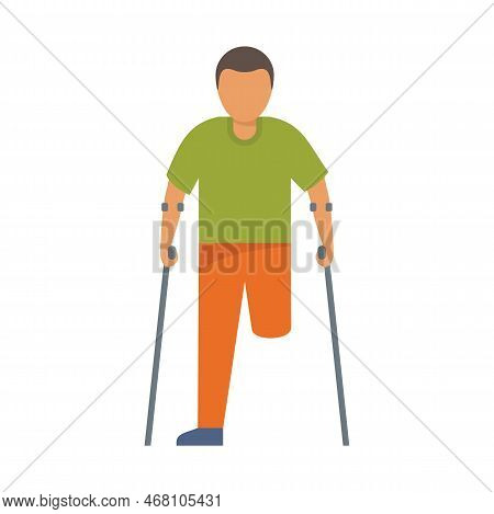 Amputee Icon. Flat Vector & Photo (Free Trial) | Bigstock