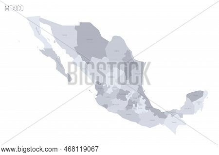 Mexico Political Map Vector & Photo (Free Trial) | Bigstock