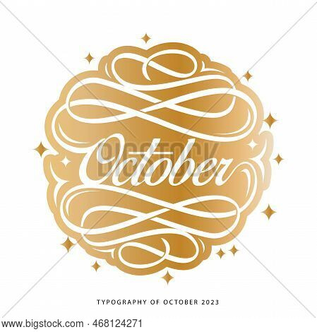 October Calligraphy Vector & Photo (Free Trial) | Bigstock
