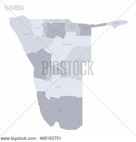 Namibia Political Map Vector & Photo (Free Trial) | Bigstock