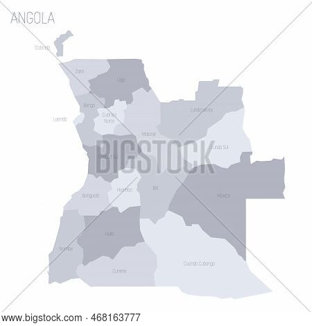 Angola Political Map Vector & Photo (Free Trial) | Bigstock