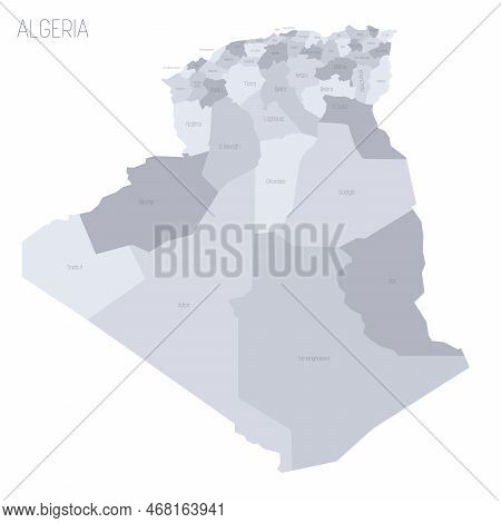 Algeria Political Map Vector & Photo (Free Trial) | Bigstock
