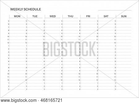 Weekly Printable Vector & Photo (Free Trial) | Bigstock