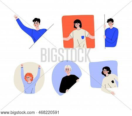 Young People Peeking Vector & Photo (Free Trial) | Bigstock