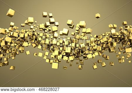3d Golden Box Wave Image & Photo (Free Trial) | Bigstock
